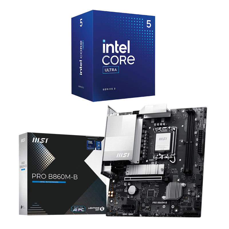 Intel Core Ultra 5 225 15th Gen & MSI PRO B860M-B (3 Year Warranty ...